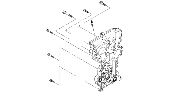 Sportage QL - Cover-Timing Chain & Oil Pump [213502E350]