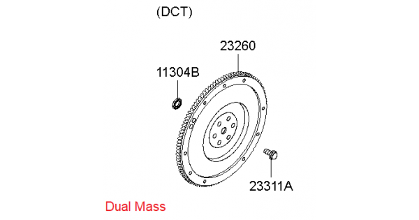 Veloster - Flywheel-Dual Mass [232002B410]