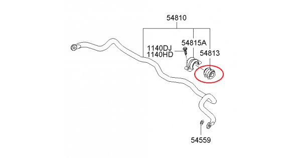 HYUNDAI / KIA - BUSH-STABILIZER BAR [548133K100]