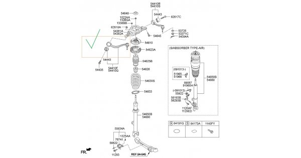 Hyundai / Kia - Front Arm Assy-Frt Upr, RH [544013M000]