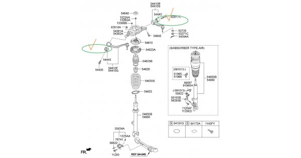 Hyundai / Kia - Bush Upper Arm [544433M000]