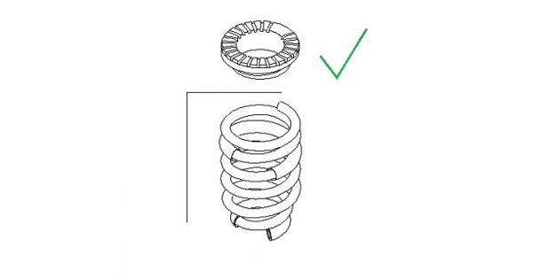 Grand Starex / H1 - Pad-Rear Suspension Spring, Upper [553214H000]