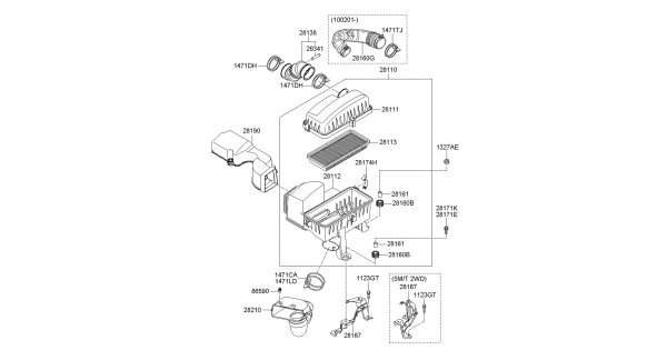 KIA - FILTER-AIR CLEANER [2811307900]