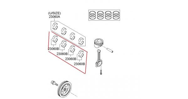 Hyundai / Kia - Bearing Pair Set-Con/Rod [230602B012]