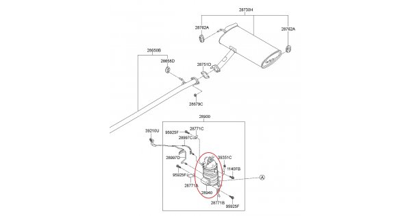 Hyundai / Kia - Converter Assy-Warm Up Catalytic [289C02A060]