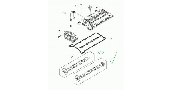 SsangYong - Camshaft Intake [6710500501]