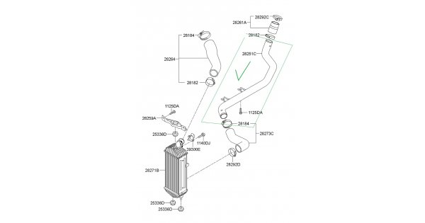 Hyundai / Kia - Pipe-Intercooler Inlet [282512A700]