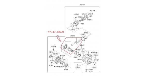 HYUNDAI / KIA - SHAFT SET-HYPOID GEAR [473393B600]